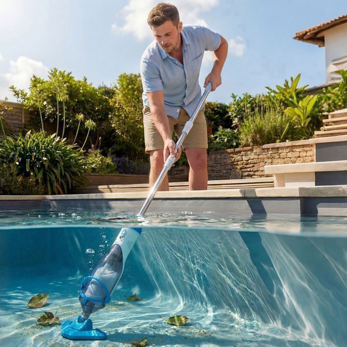 Aspirateur de Piscine Sans Fil, Nettoyeur Piscine à Batterie, 60 ...