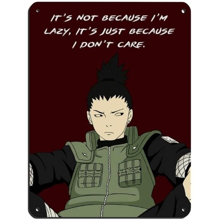 Poster Naruto Shippuden Shikamaru - affiche rétro en métal - Art rétro ...