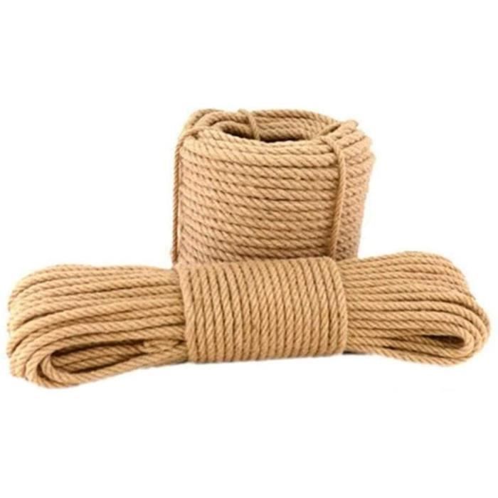 Beize Ficelle de jute naturelle - 8 mm x 30 m - Corde de jute 3 plis ...