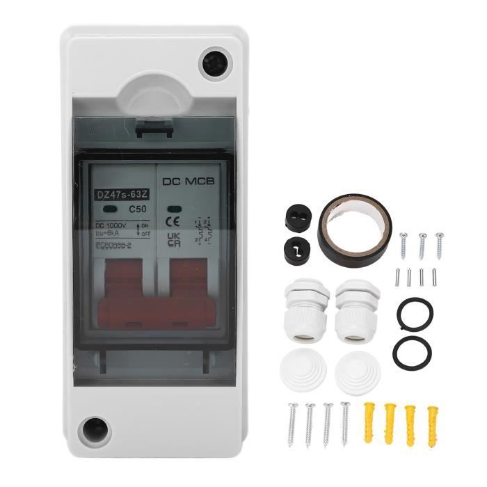 Disjoncteur DC Disjoncteur CC, capacité de Rupture 6000A Pa66 Boîtier étanche DC Sectionneur ...