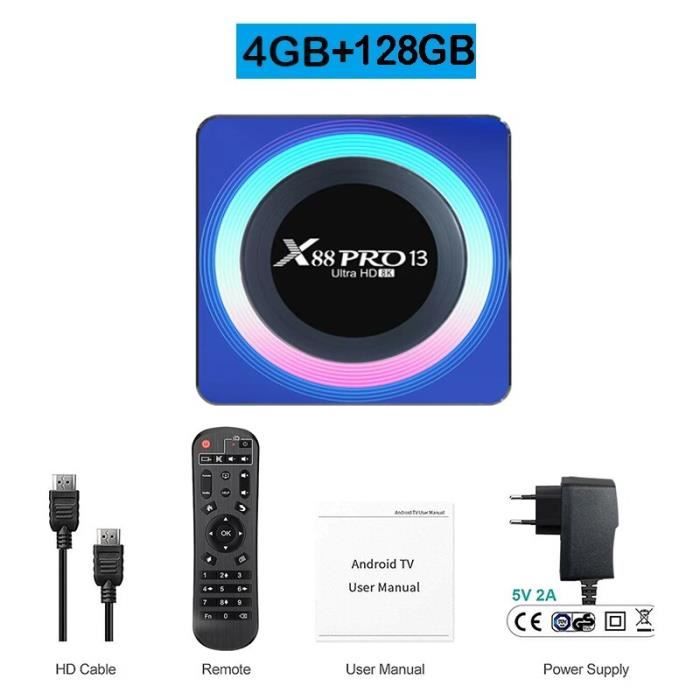 Boîtier Smart TV - RNCYN - X88 Pro 13 - Android 13 - Rockchip RK3528 ...