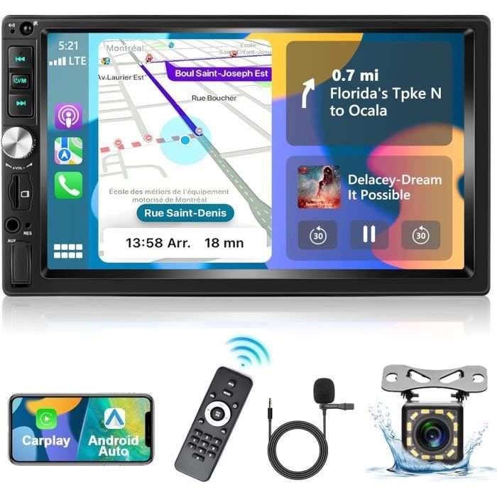 Autoradio 2 Din Avec Apple Carplay, Android Auto Et Bluetooth, 7 Pouces Écran Tactile Radio Pour ...