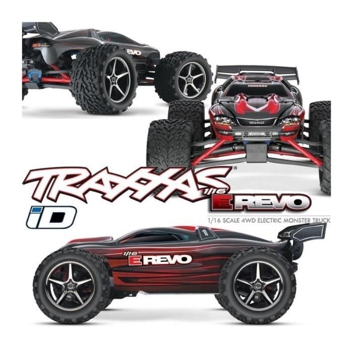 TRX71054-1, Truggy Traxxas E-REVO Brushed Radiocommandé 1/16ème 2,4Ghz ...