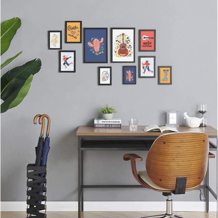 Set de 10 Cadres Photos de différentes Dimensions (20x30, 13x18, 10x15 ...