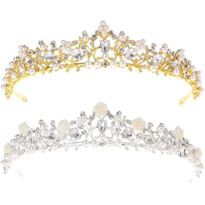 Gjyia Perle Couronne Mariée Mariage Diadème Princesse Bijoux Femmes De ...