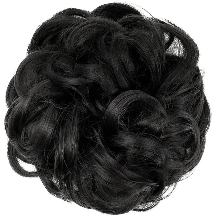 Chignon Postiche Cheveux Grande Postiches Bouclés Ondulés Chouchou ...