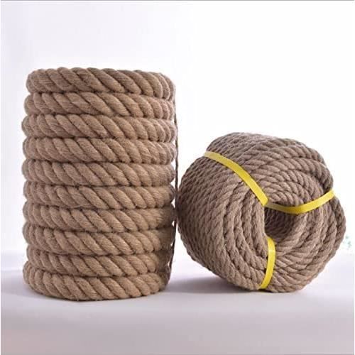 (Color : 20mm 10m) Cordelette 12-20mmThickness Haute qualité Naturel de ...