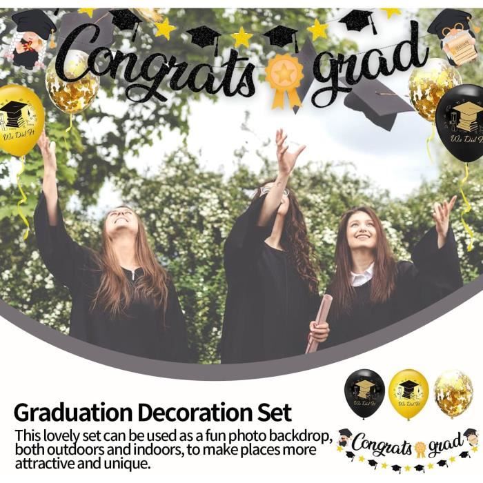 Graduation Decoration Kit Décorations Fête Remise Des Diplômes Ballon ...