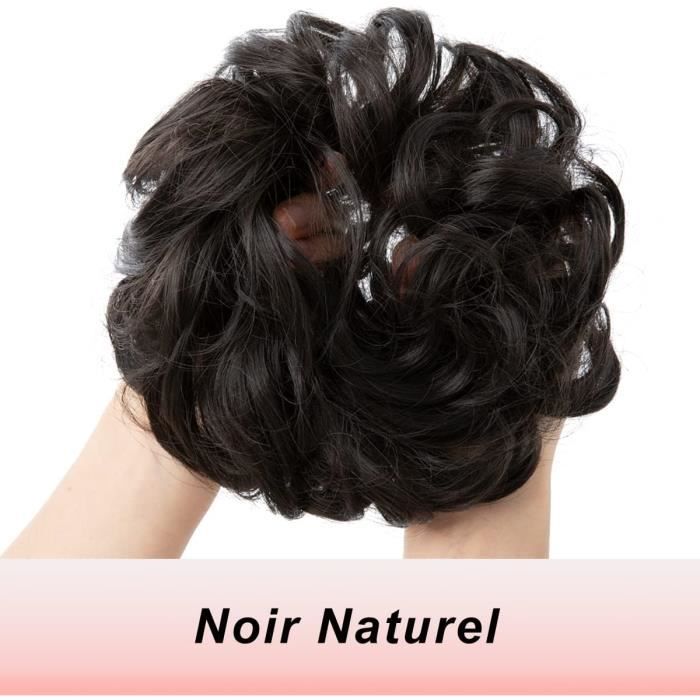 Chignon Postiche Cheveux Grande Postiches Bouclés Ondulés Chouchou ...