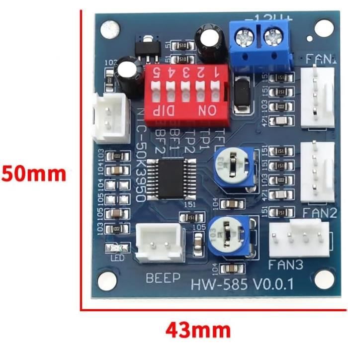 2Pcs Pwm Ventilateur Thermostat Contrôleur De Vitesse Du Ventilateur ...