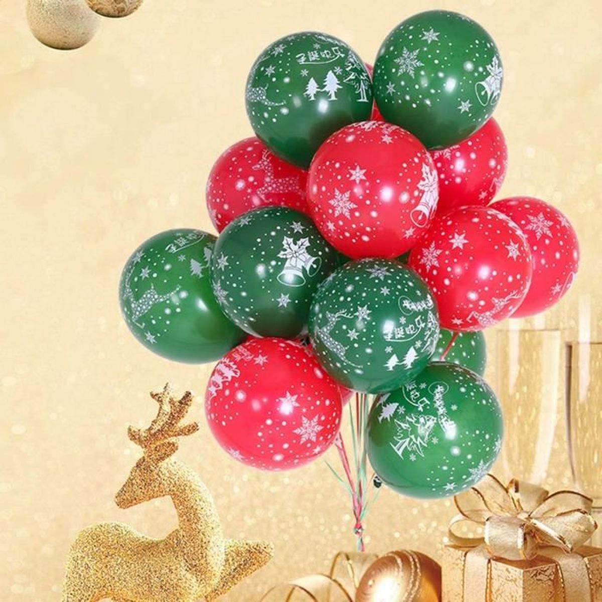 GOBRO Ballon De Noël Kit 100 pcs Décorations Noël Joyeux Noël Ballons ...