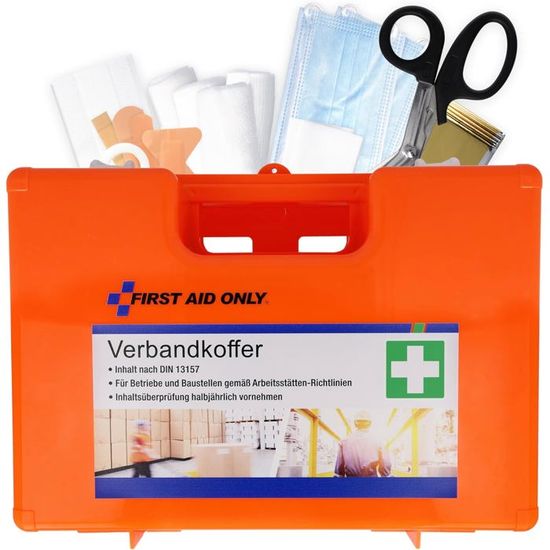 First Aid Only Trousse de premiers secours DIN 13157 avec support mural ...