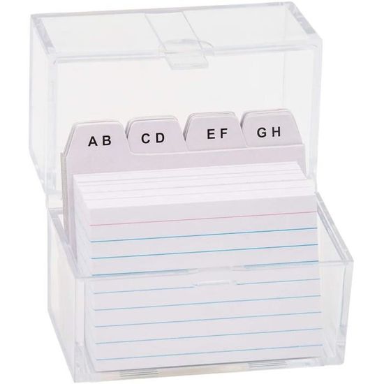 Fiche DIN A8 **A-Z Bleu transparent - Cdiscount Maison