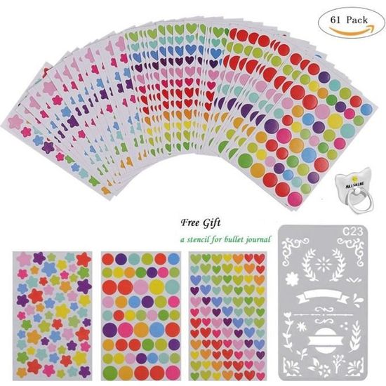 Gommettes Enfant Noël 60 Feuilles et 1 Ponchoir 4020 Autocollants ...