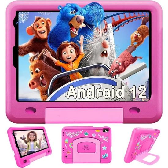Tablette Enfants 8 Pouces 8 Core Android 12, 4Go Ram + 64Go Rom, Écran ...