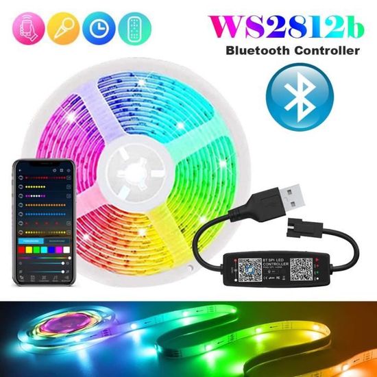 Ruban LED RGBIC WS2812b 18LED/M, Longueur: 20m, Modele: B - Cdiscount ...
