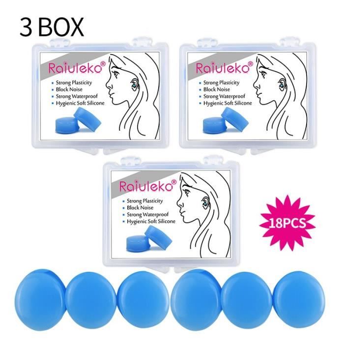 Bouchons d'oreilles Anti-bruit en Silicone, 6 pièces, réduction du ...