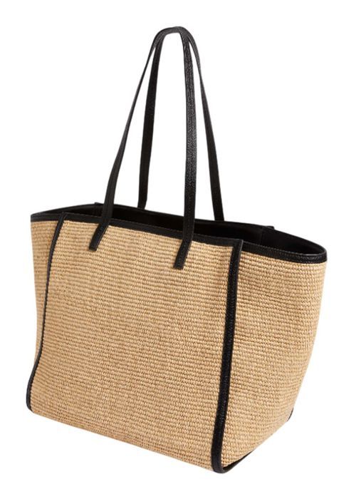 Ted Baker Sac shopper noir pour femme - Barni Faux Raffia Large Shopper ...