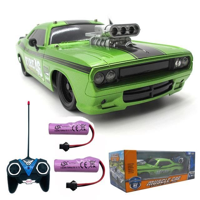 Vert 2B-Voiture télécommandée à 4 canaux pour enfant, jouet de course ...