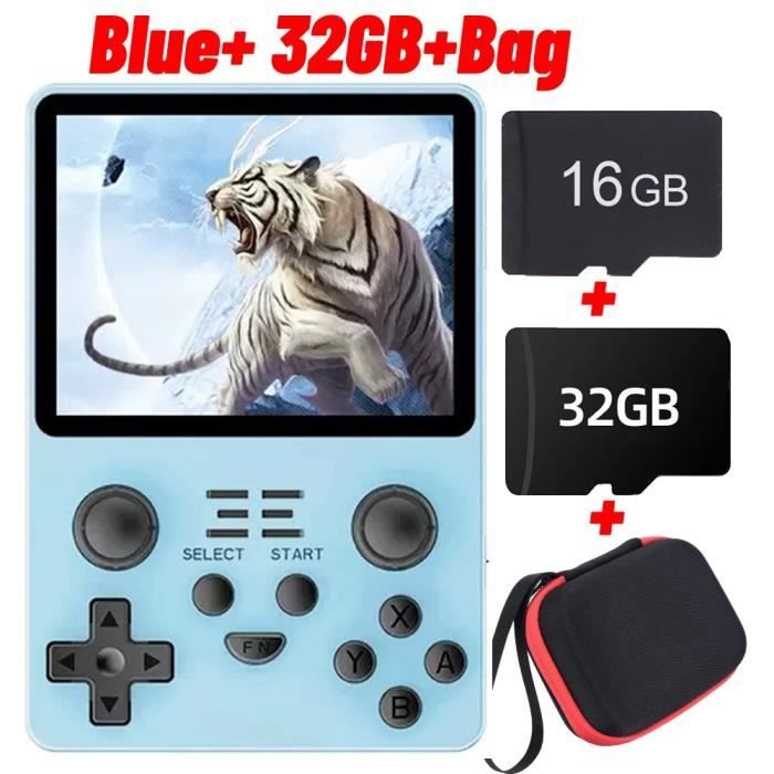 Jeu bleu 32 10k - Console de jeux vidéo rétro avec sac, système Open ...