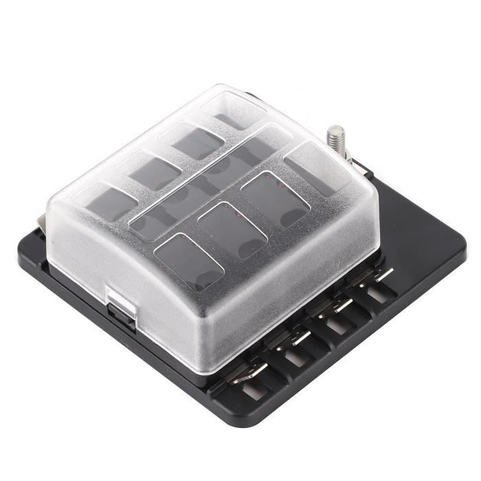 8 Way Blade Fuse Box Car Boat LED Indicator PBT Material 12V 8-Way ...