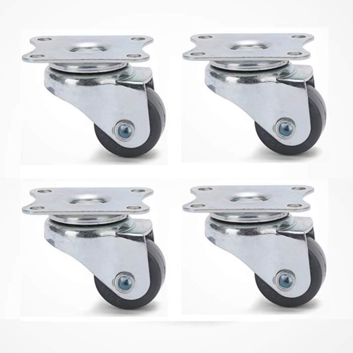 4 Roues De Roulettes De Meubles Roulettes Pivotantes De Plaque De 25Mm ...