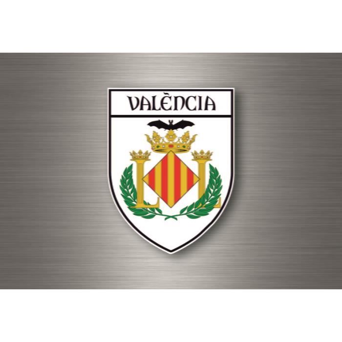 Autocollant sticker voiture moto blason ville drapeau espagne valencia ...