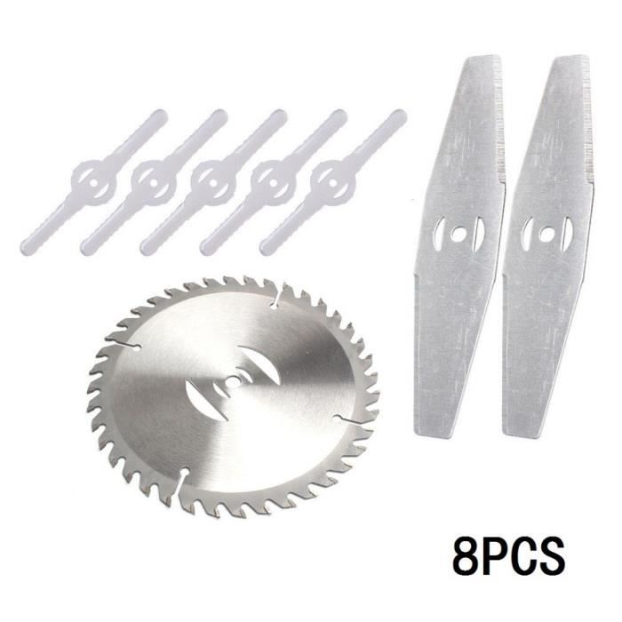Tondeuse,Parkside – lames de tondeuse à gazon en acier inoxydable, 8 pièces, lames, disques de ...