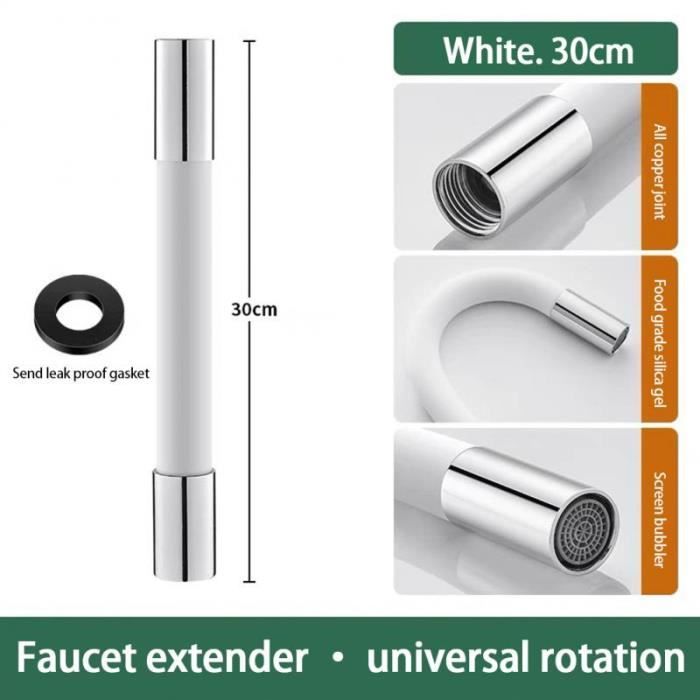 30 CM - Extension Universelle Rotative À 360 °, Tuyau D'extension De ...