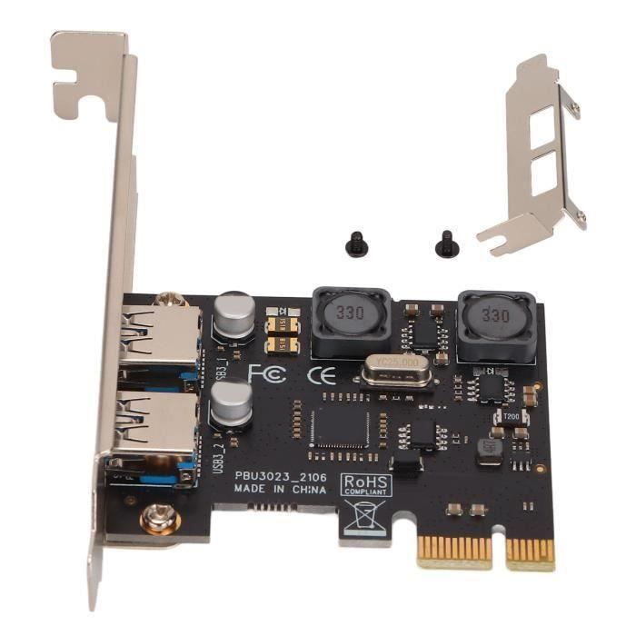 Carte d'extension 2 ports Carte d'extension PCI‑E vers USB 3.0 ...
