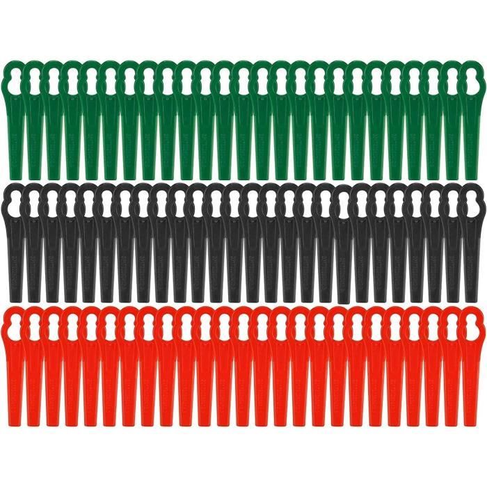 Lames En Plastique De Rechange Lame Coupe Bordure Tondeuse À Gazon En Plastique Lames 120Pcs ...