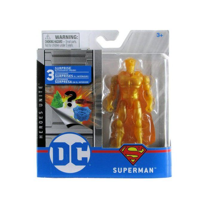 Coffret Figurine Superman Gold 10 cm + 3 Accessoires Mystère ...