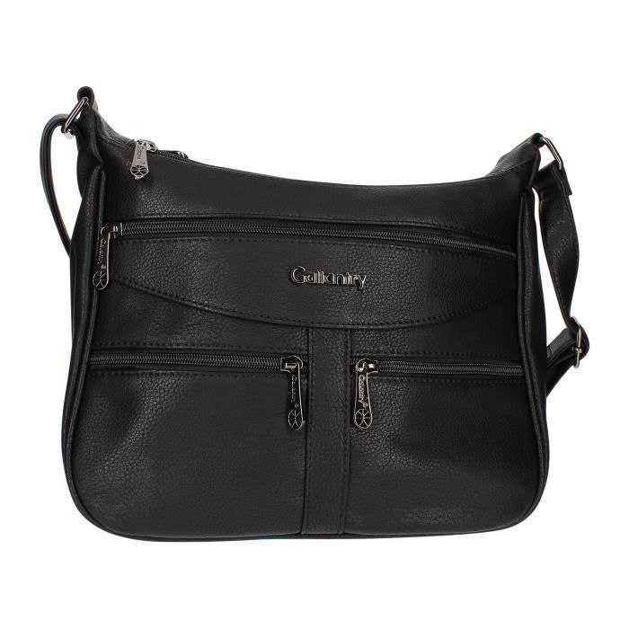 Sac porté épaule bandoulière Casual - Gallantry Paris - Noir Noir ...