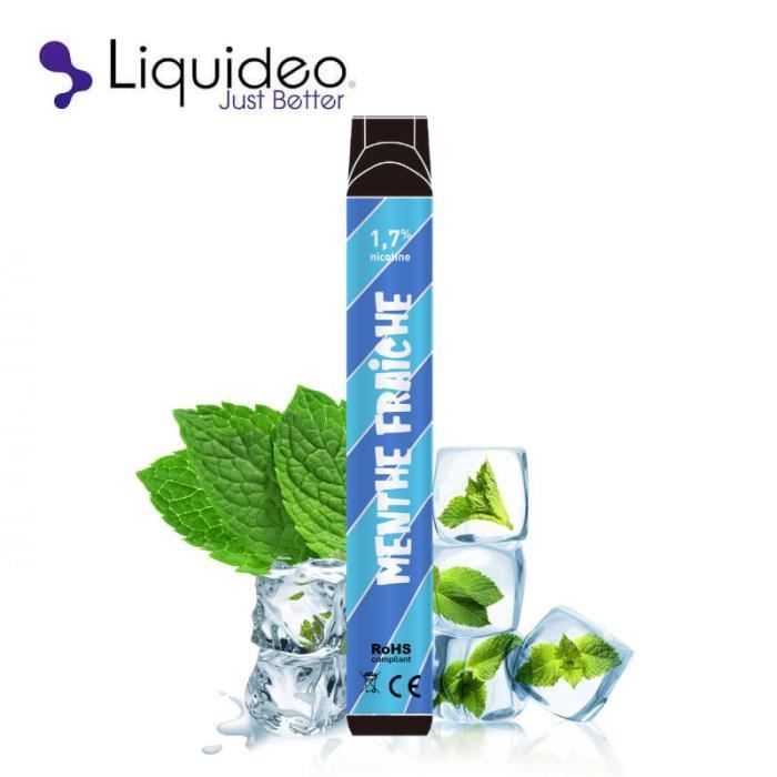 Liquideo – Wpuff Menthe Fraiche Pack X10 – 1,7 + Un cable USB Vaporesso ...