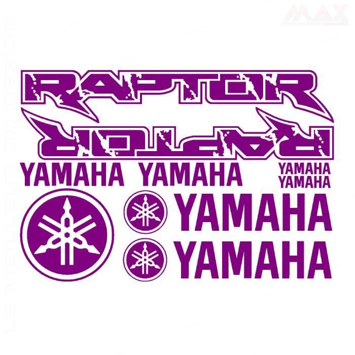 9 stickers RAPTOR – BORDEAU – YAMAHA sticker RAPTOR - YAM425 ...