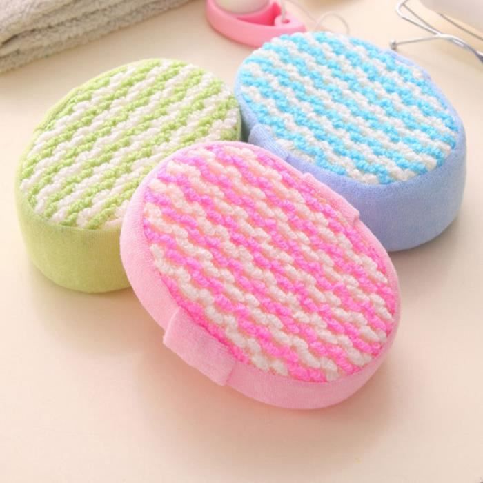 4 pièces éponge de bain tampons doux pour le exfoliant épurateur outil ...