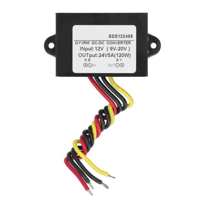 Qiilu Module Boost 12V à 24V Module Boost DC vers DC 12V‑24V 5A Convertisseur Carte d ...