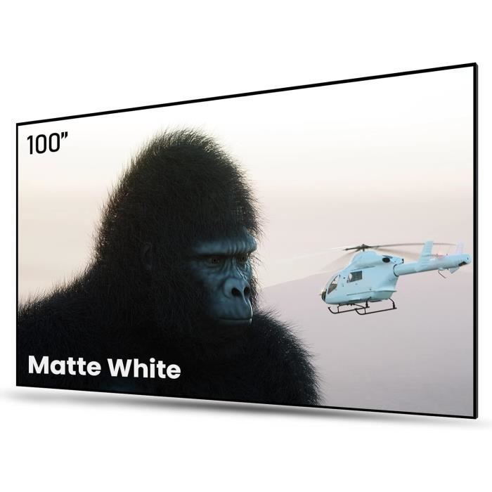 Écran De Projecteur Fixe De 100 Pouces Avec Cadre Fin Pour Projection ...