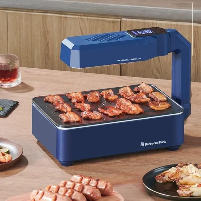 Luernas Grille De Barbecue, Gril Électrique Intérieur Sans Fumée ...
