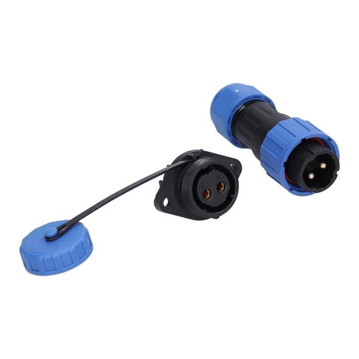 Sonew connecteur de prise aviation Connecteur étanche 2 broches IP68 prise de courant aviation ...