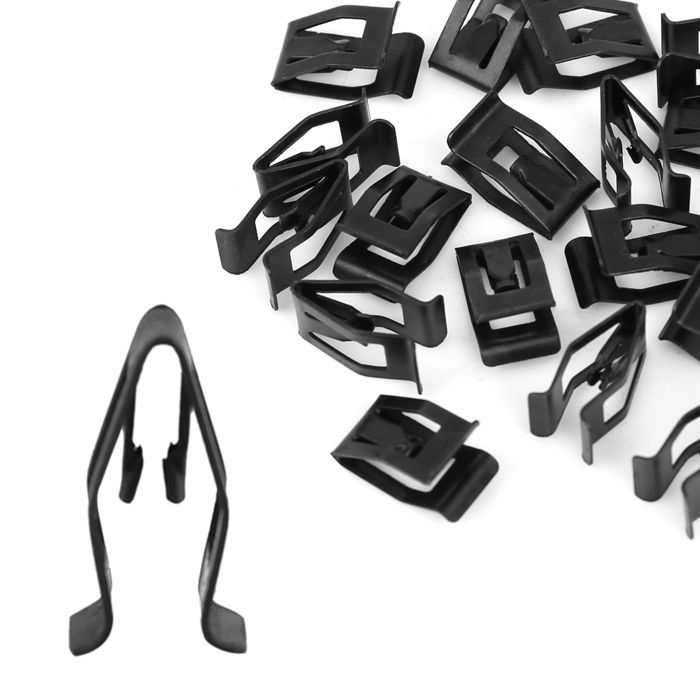 Clips de retenue - SOURCING MAP - 20Pcs - Noir - Plastique - Longueur ...