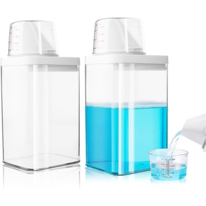 TINGTING Lot de 2 boîtes de rangement de lessive - 1100 ml ...