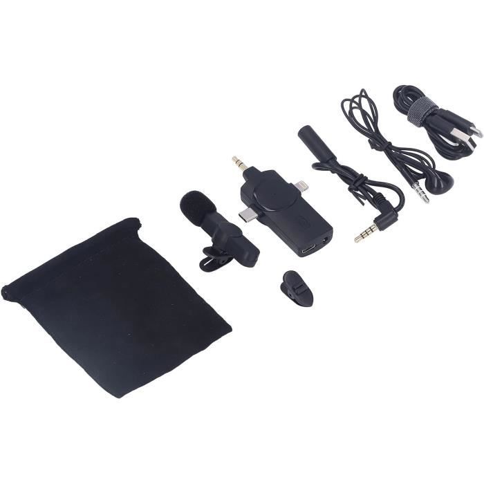 Microphone Lavalier 2.4G Avec Microphone Lavalier Sans Fil À Puce De Bande Passante Vocale ...