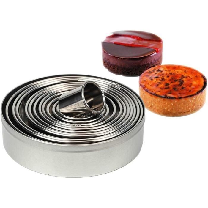 Lot De 12 Emporte-Pièces Rond Patisserie,Patisserie Pour Les Biscuits ...