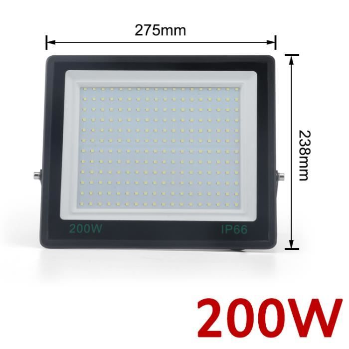 200w 1pcs Lampadaire LED étanche projecteur Ultra-mince éclairage mural ...