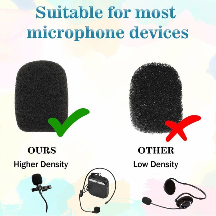 Couvertures microphone mousse - 10 pièces, anti-pop, coupe-vent ...