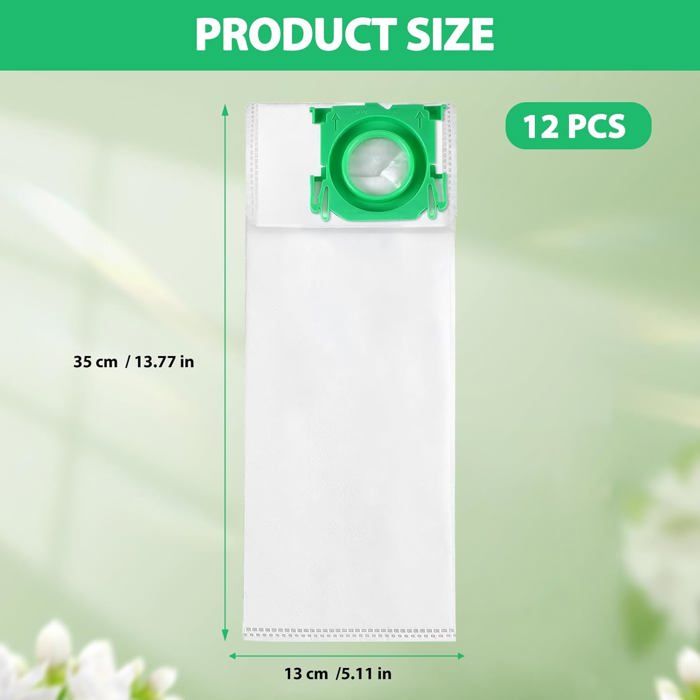 Sebo Lot De 12 Sacs D'Aspirateur Cylindriques Compatibles Avec Sebo K1 ...