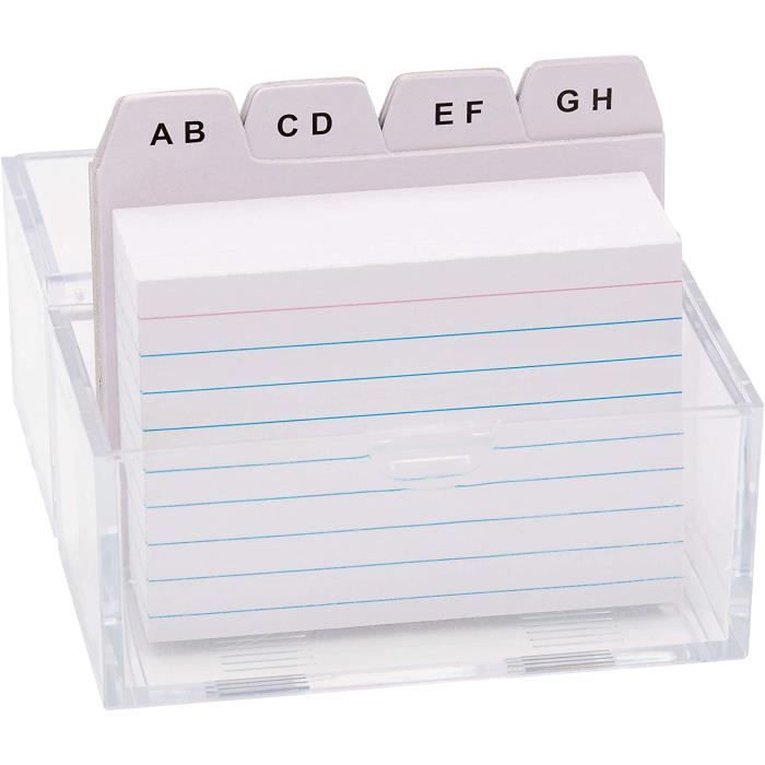 Fiche DIN A8 **A-Z Bleu transparent - Cdiscount Maison