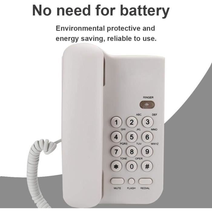 Téléphone Fixe, Téléphone Fixe Avec Fil Kx-T3026Cid Pour Le Bureau De L'Hôtel, Longue Durée De ...