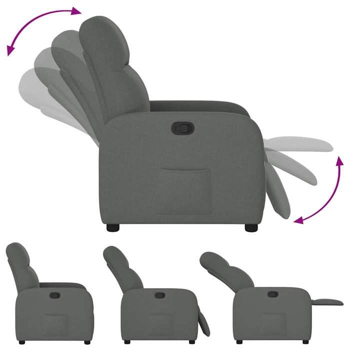 BONNIE®（Gris）Fauteuil releveur - dossier inclinable/135 degrés - Gris ...